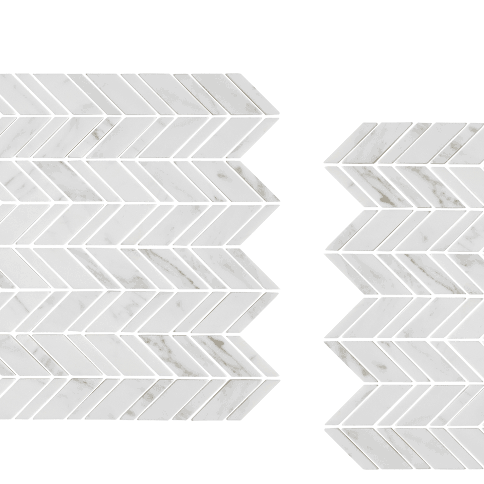 Carrara Chevron Stone Mosaic – The Design Palette